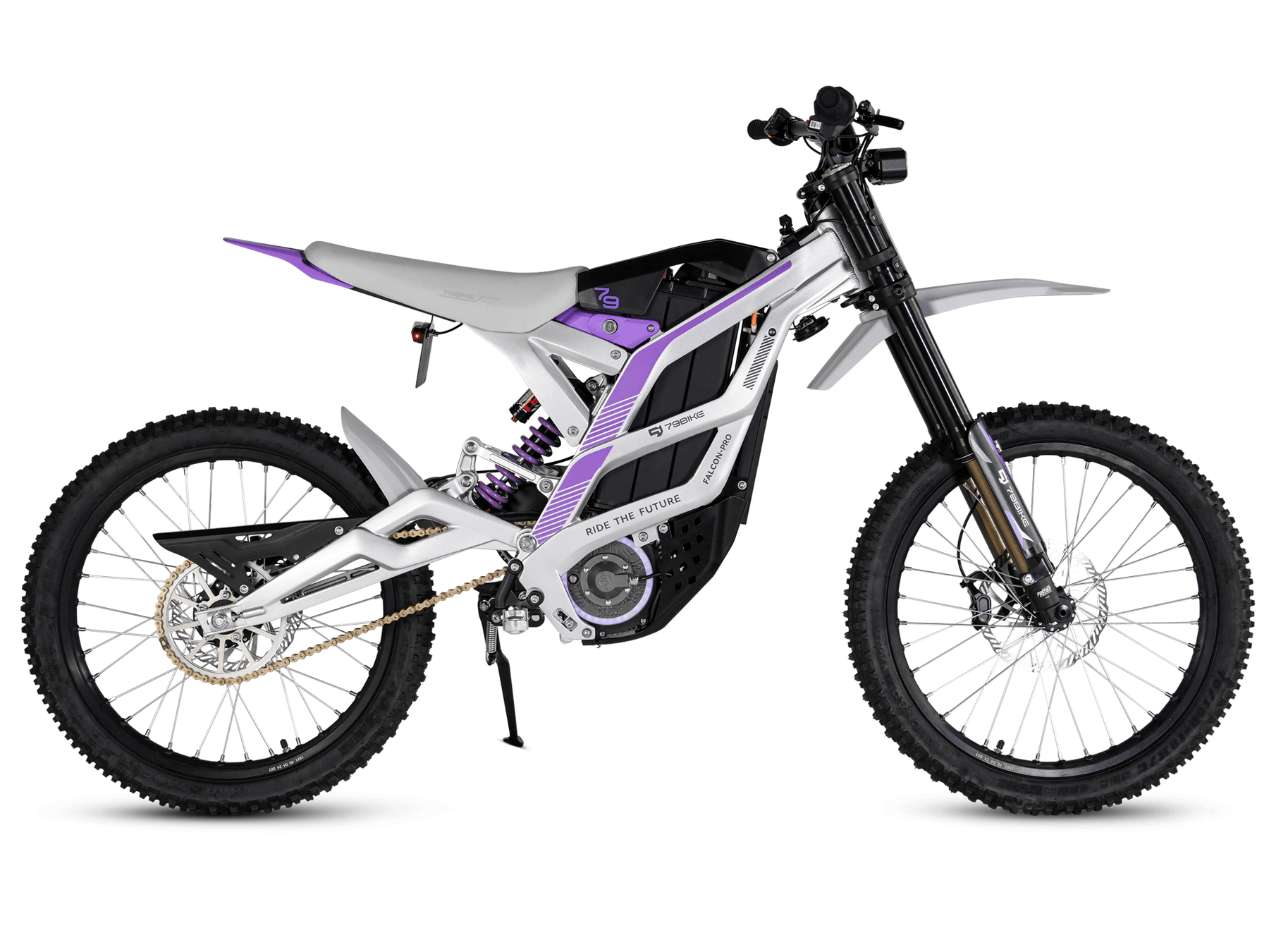 Electric Off-road Motorcycle | 79BIKE Falcon-pro (Silver+purple ...